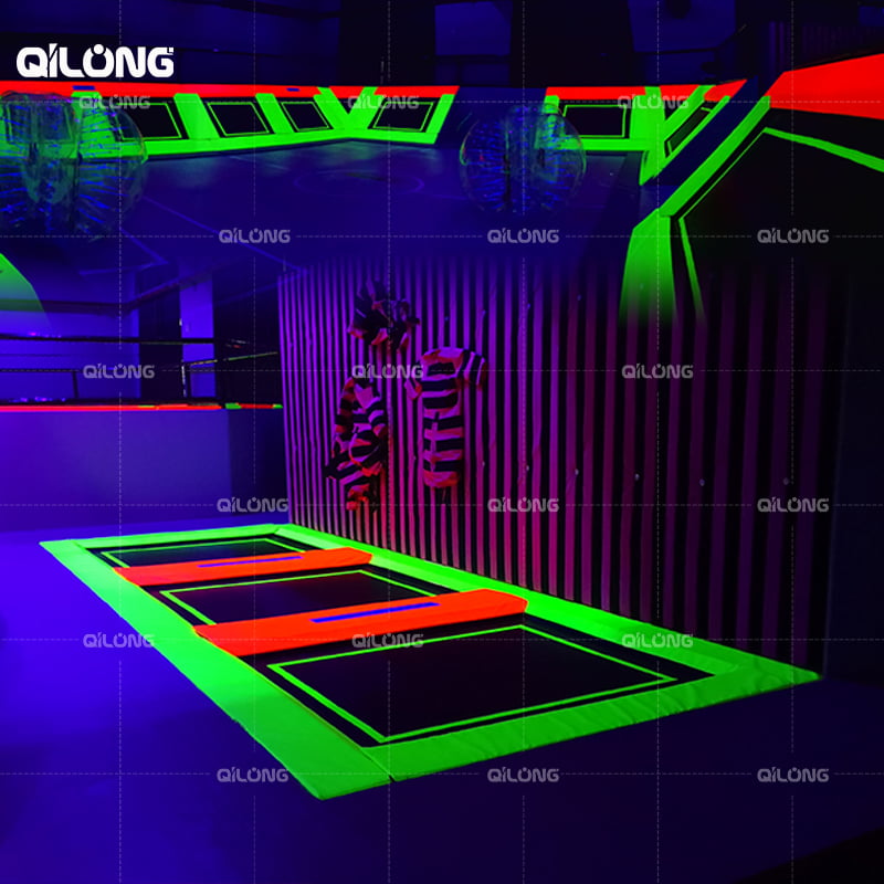Customized indoor adult fluorescent trampoline manufacturer ...